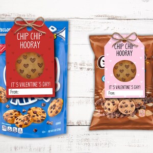 Cookie Valentine Printable | Valentine Cookie Tags | Chip Chip Hooray ...
