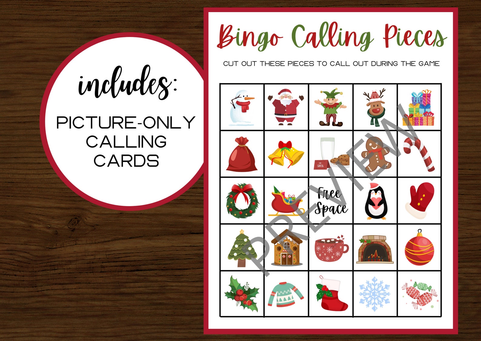 Christmas Bingo Christmas Game Holiday Bingo Winter - Etsy