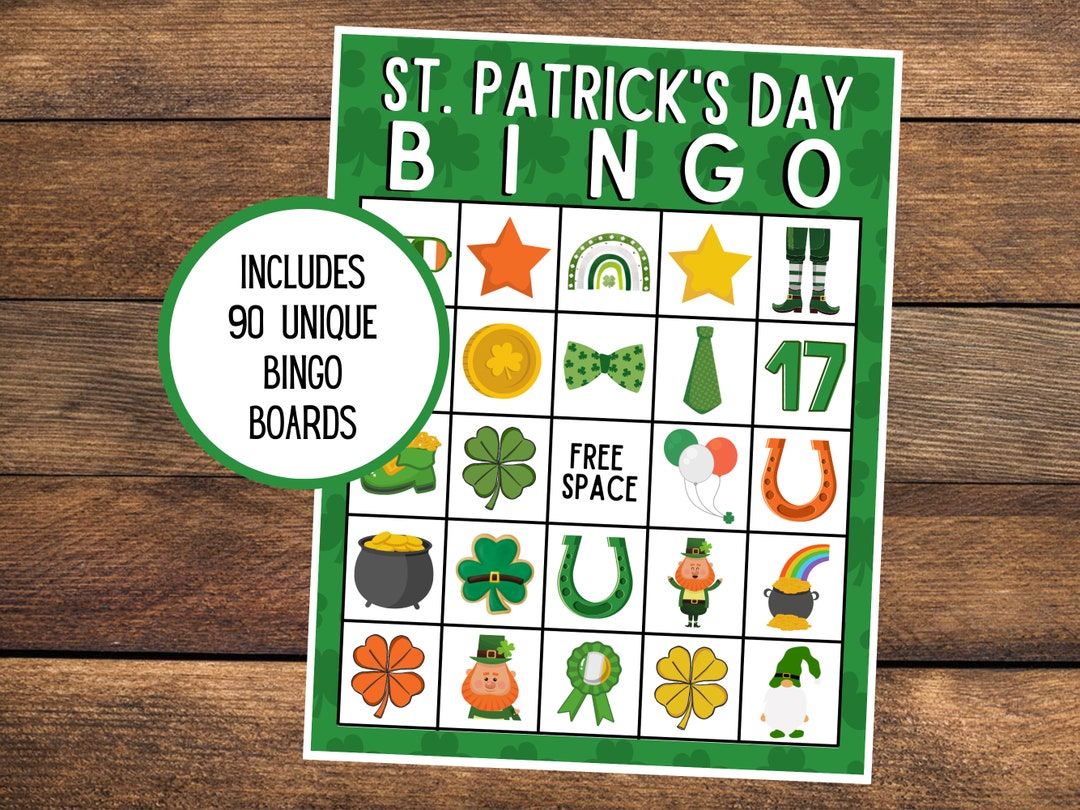 St. Patrick's Day Bingo | St. Patty's Day Games | March Bingo | Instant ...