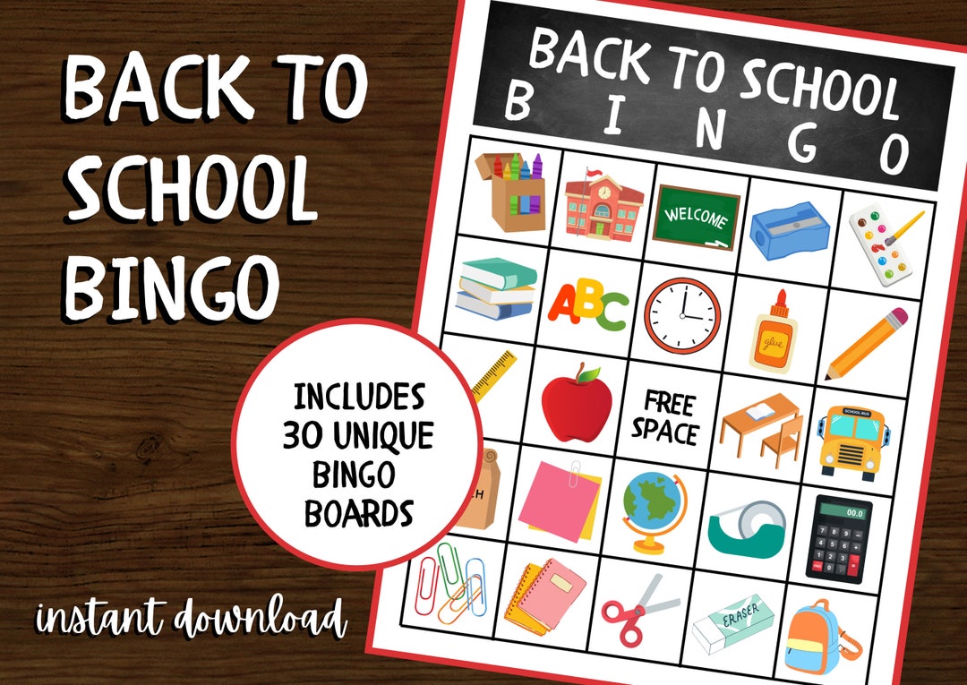 Back to School Bingo School Bingo Welcome Bingo Back to - Etsy