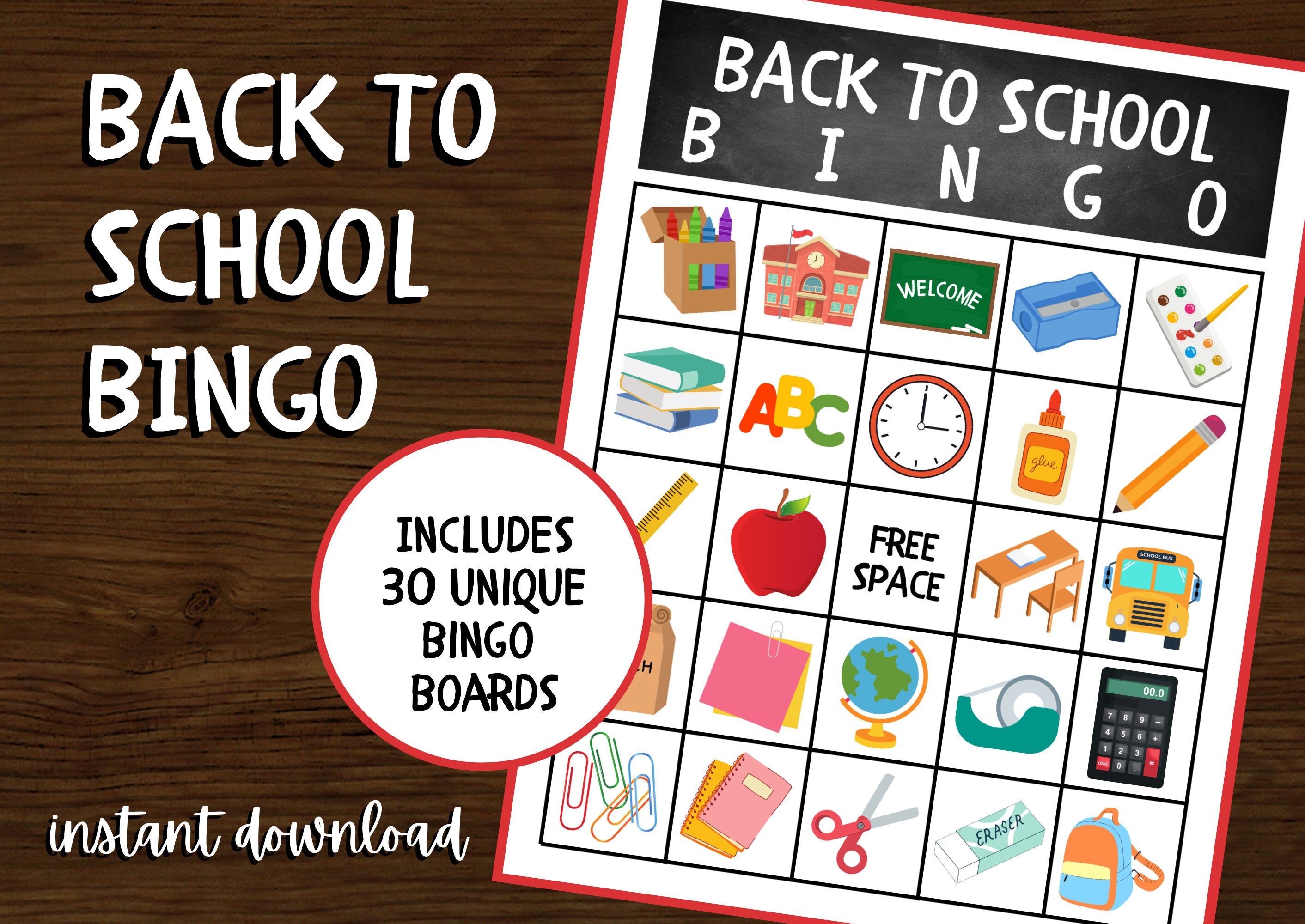 Back to School Bingo School Bingo Welcome Bingo Back to | Etsy
