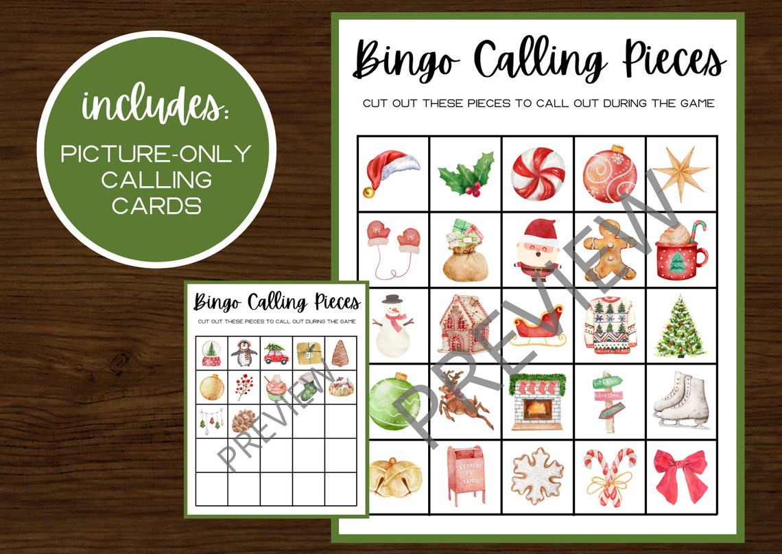 Christmas Bingo Christmas Printable Christmas Party Games - Etsy