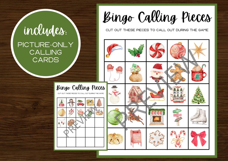Christmas Bingo Christmas Printable Christmas Party Games - Etsy