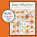 Orange Bingo Color Orange Bingo Colors Bingo Learning Colors Game Back ...