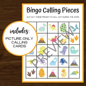 Dinosaur Bingo | Dinosaur Birthday Party | Dinosaur Game | Instant ...