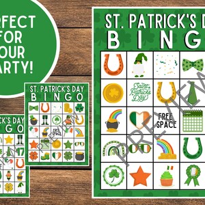 St. Patrick's Day Bingo St. Patty's Day Bingo March Bingo Instant ...
