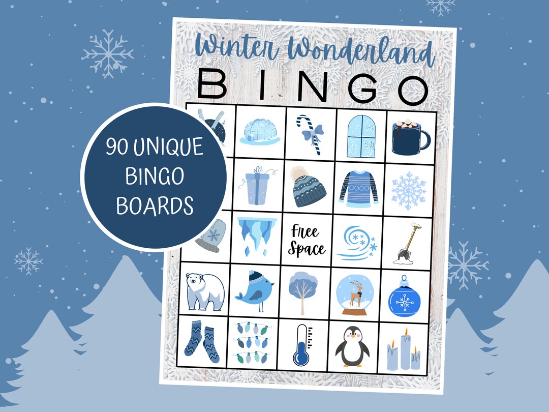 Winter Bingo | Winter Wonderland Bingo | Winter Printables | Winter ...