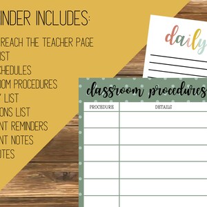Substitute Binder | Teacher Substitute | Sub Teacher Binder | Digital ...