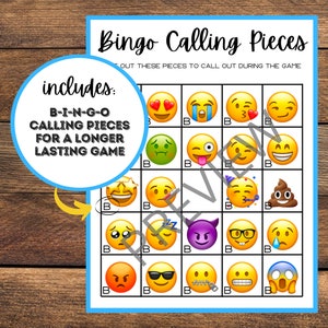 Emoji Bingo | Emoji Printable Bingo | Instant Download | Emoji Party ...