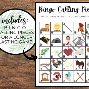 Resurrection Bingo Easter Bible Bingo Easter Sunday Bingo Crucifixion ...