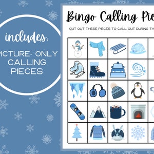 Winter Bingo Winter Wonderland Bingo Winter Printables Winter Games ...