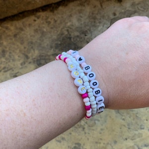 Personalized Beaded Cancer Bracelet | Cancer Survivor | Breast Cancer ...