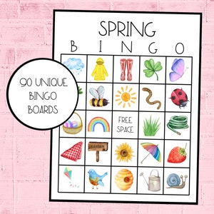 Spring Bingo | Springtime Bingo | Printable Spring Bingo | Instant ...