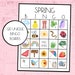 Spring Bingo Springtime Bingo Printable Spring Bingo Instant Download ...