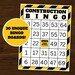 Construction Bingo | Community Helper Bingo | Under Construction Bingo ...