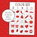 Red Bingo | Color Red Bingo | Colors Bingo | Learning Colors Game ...