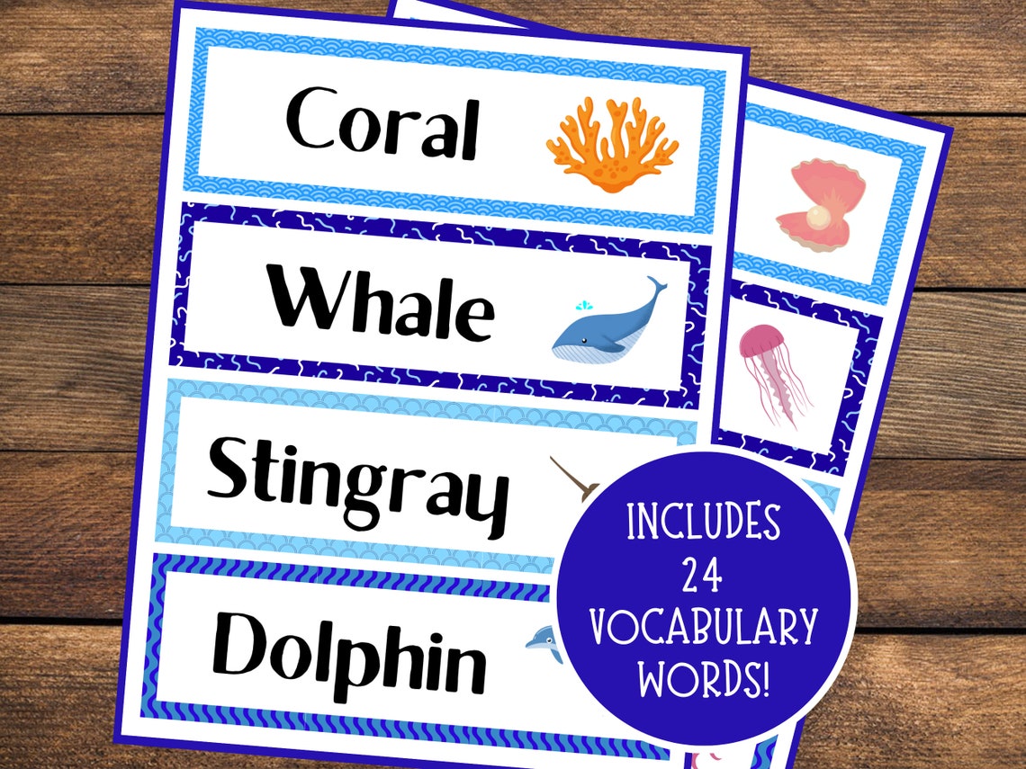 Under the Sea Word Wall | Underwater Word Wall | Under the Sea ...