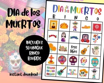 Dia De Los Muertos Bingo Day of the Dead Bingo Printable - Etsy
