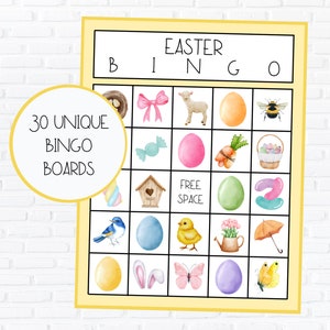 Easter Bingo | Spring Bingo | Printable Easter Bingo | Instant Download ...