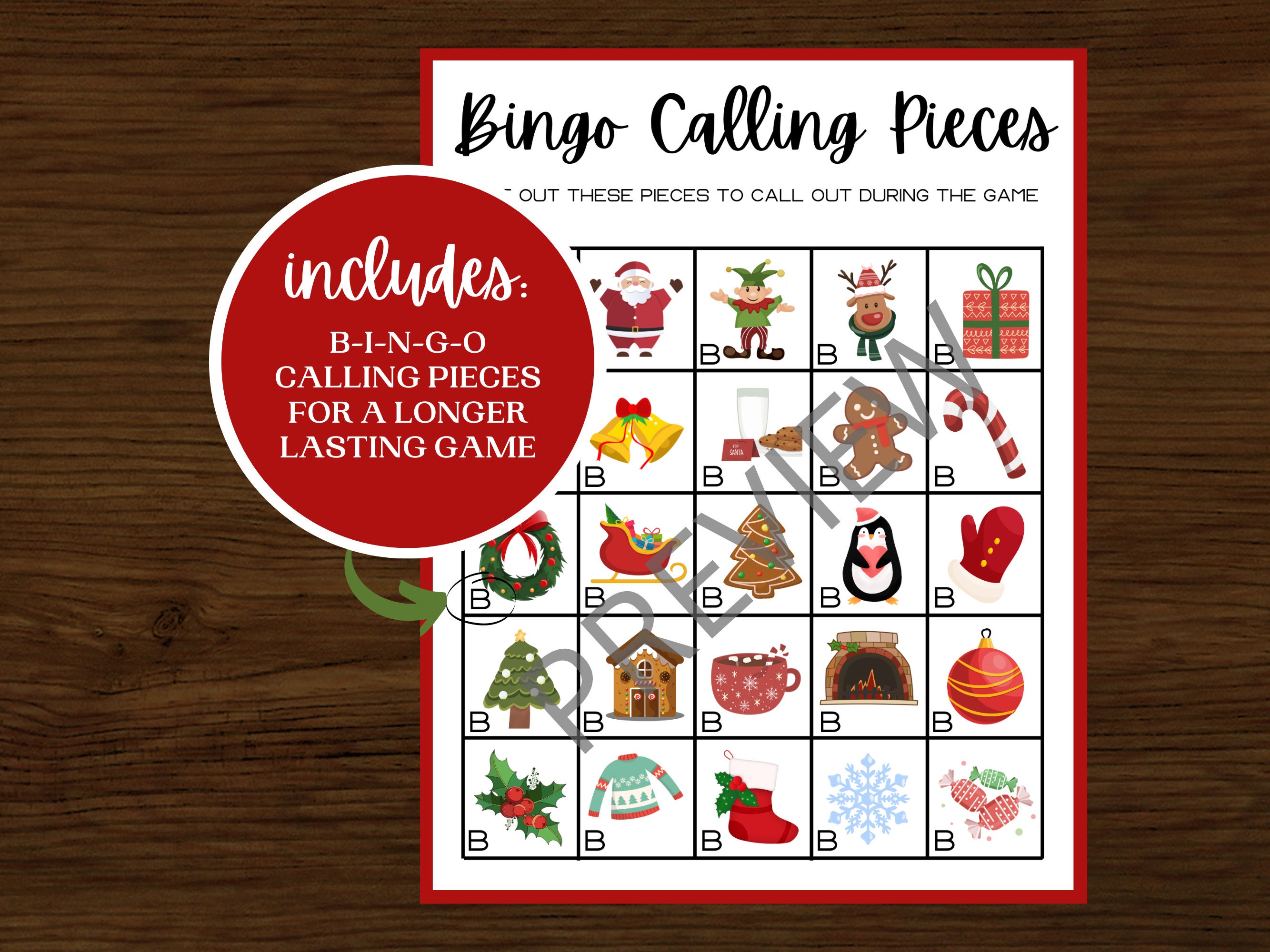 Christmas Bingo | Christmas Game | Christmas Printable | Instant ...