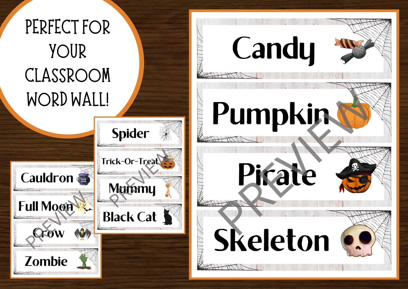 Halloween Word Wall October Word Wall Halloween Vocabulary - Etsy