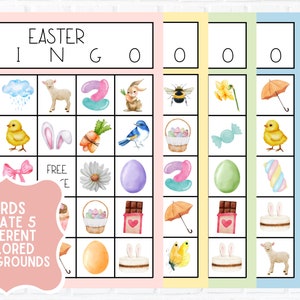 Easter Bingo Spring Bingo Printable Easter Bingo Instant - Etsy