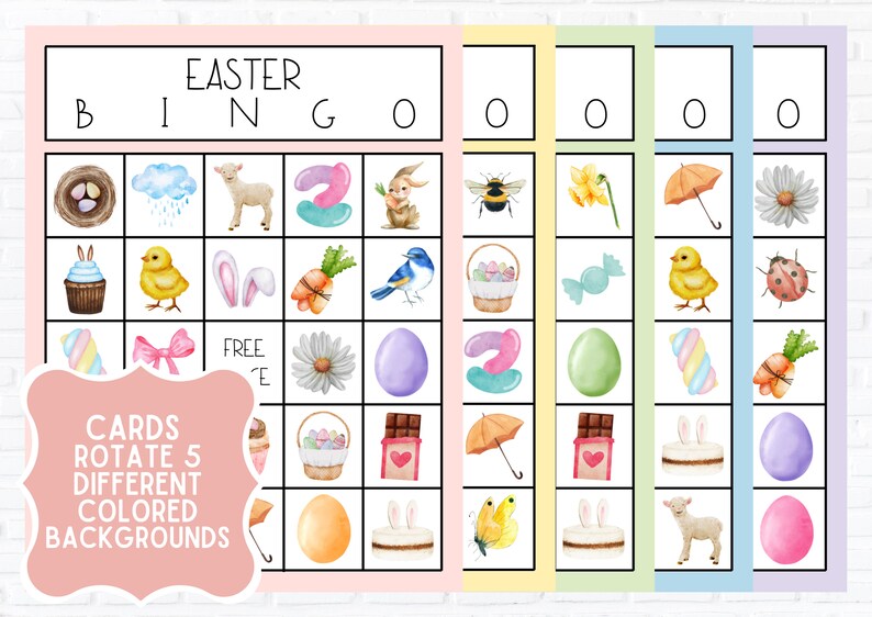 Easter Bingo Spring Bingo Printable Easter Bingo Instant - Etsy