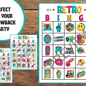Retro Bingo Throwback Bingo 1980's Bingo 1990's Bingo 2000's Bingo ...