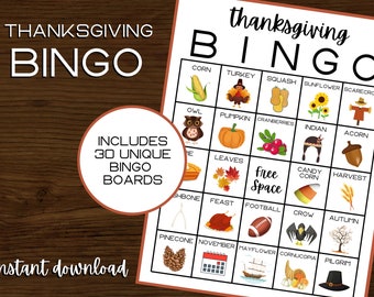 Halloween Bingo 30 Unique Boards Halloween Games Digital | Etsy