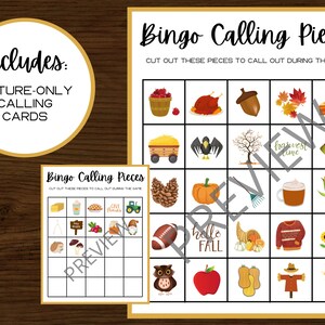 Fall Bingo Autumn Bingo Harvest Bingo Fall Printable PDF - Etsy