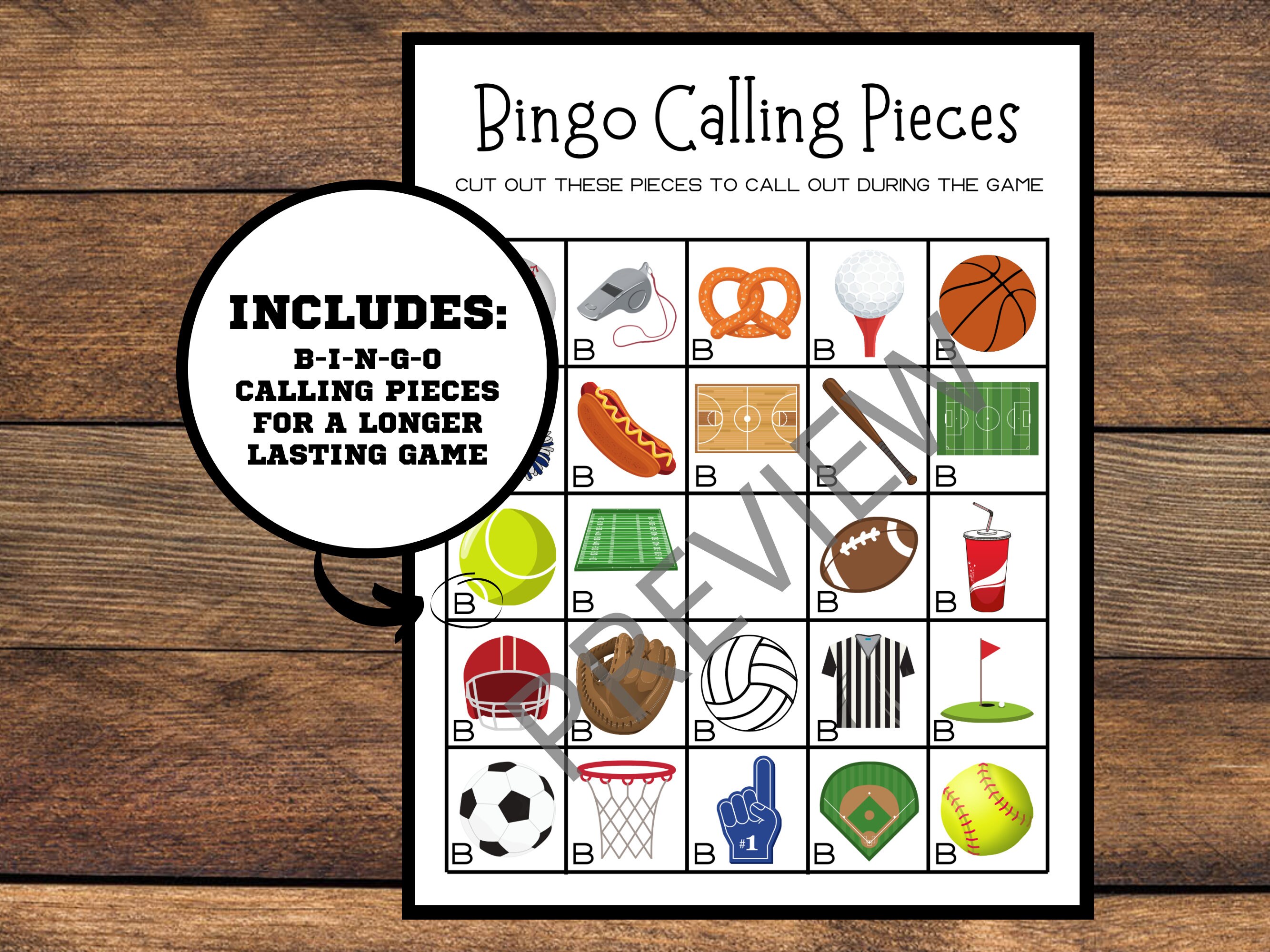 Sports Bingo Game | 30 Unique Cards, Party Activity (digital Download ...