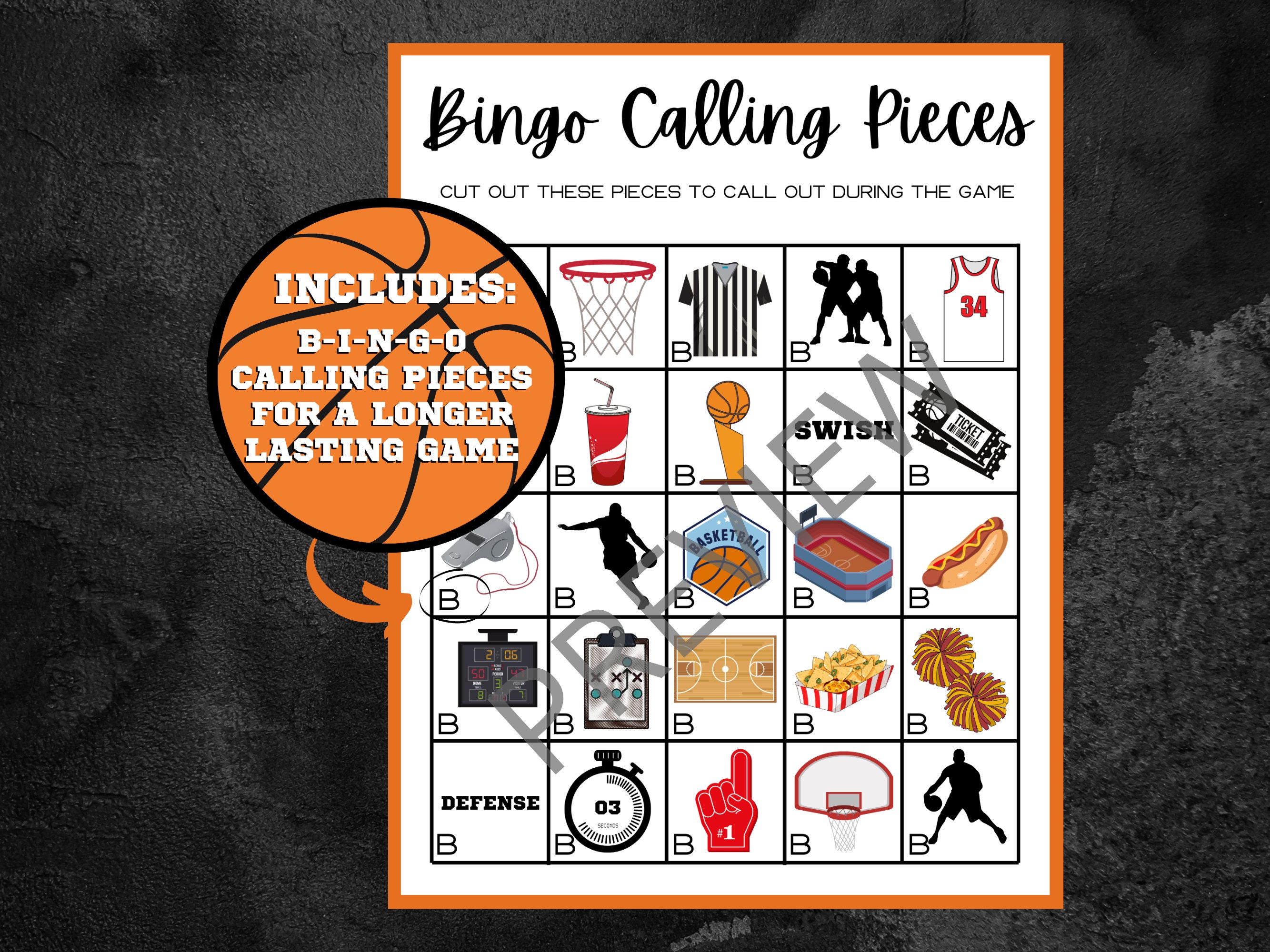 Basketball Bingo | Basketball Party | Basketball Birthday Party ...