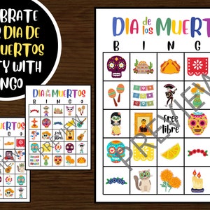 Dia De Los Muertos Bingo Day of the Dead Bingo Printable Bingo Game Set ...