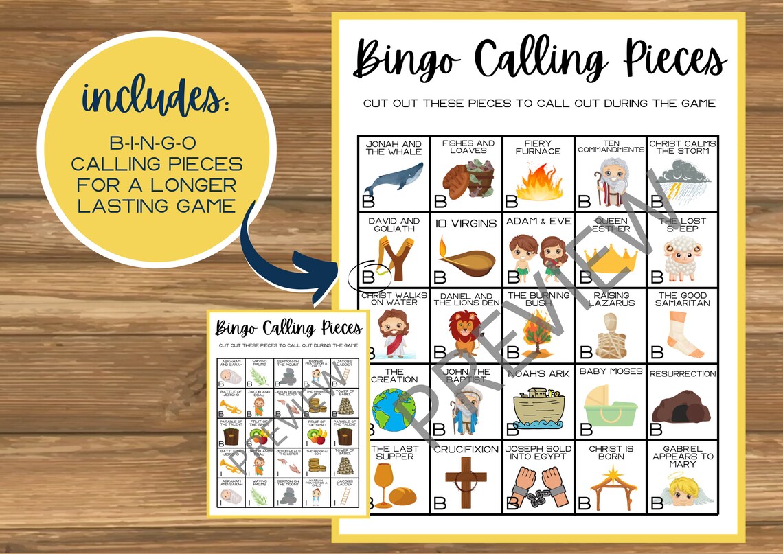 Bible Bingo Bible Stories Bingo Bible Story Bingo - Etsy