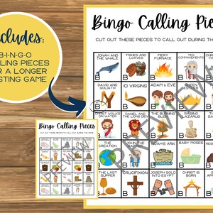 Bible Bingo Bible Stories Bingo Bible Story Bingo Religious Bingo ...