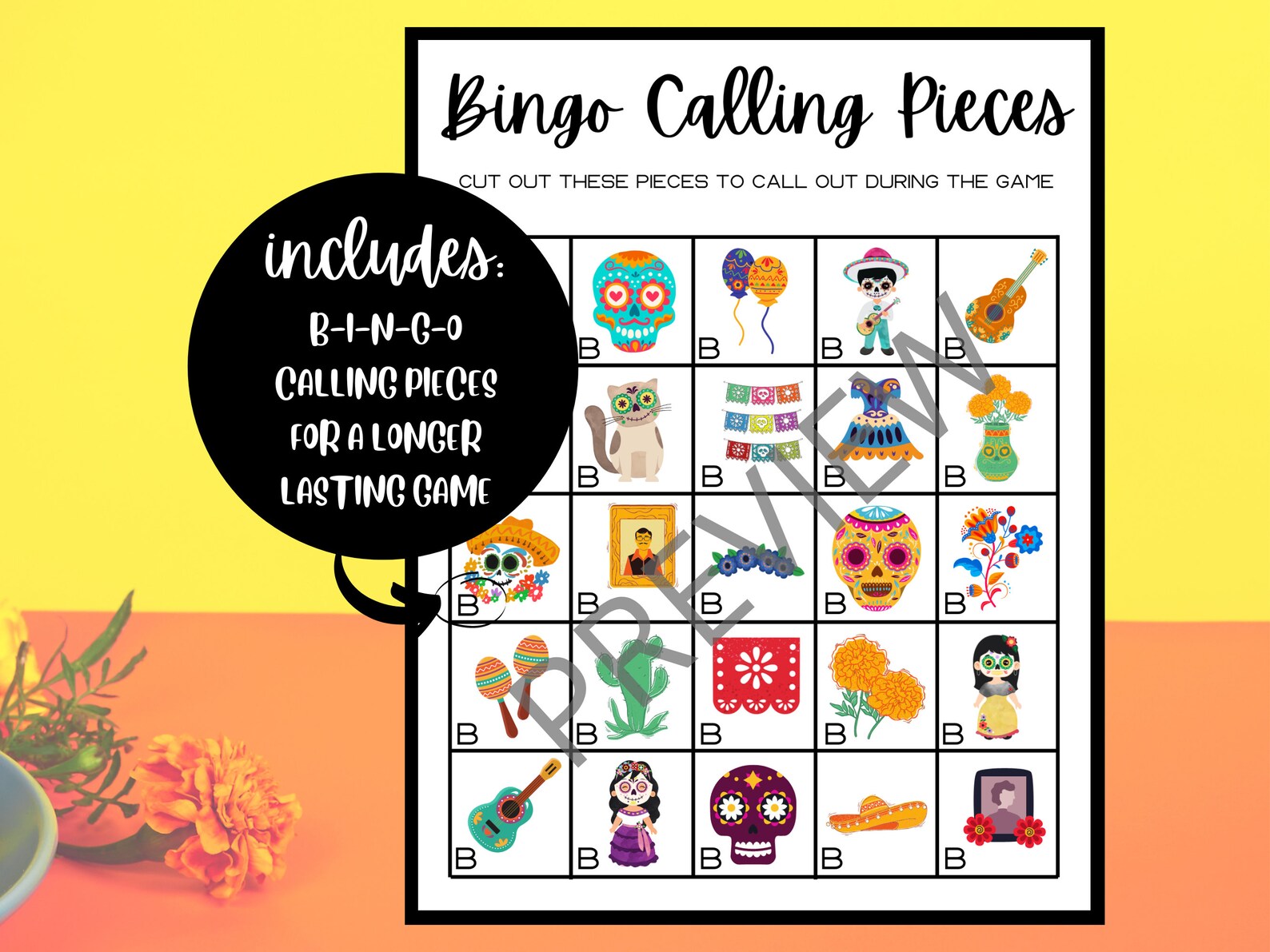 Dia De Los Muertos Bingo Day of the Dead Bingo Printable Bingo Game Set ...