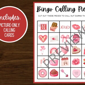 Valentine's Day Bingo Valentines Bingo Love Bingo - Etsy