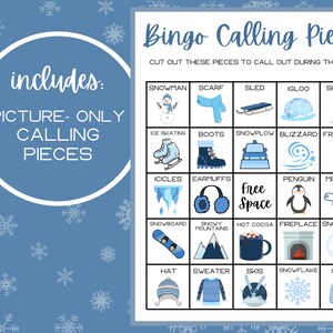 Winter Bingo Winter Wonderland Bingo Winter Printables - Etsy