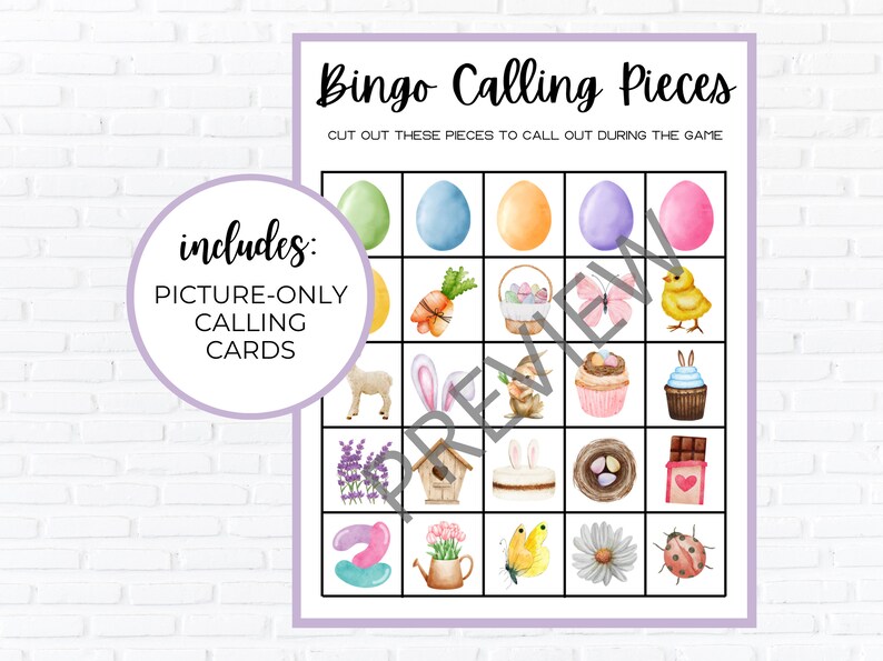 Easter Bingo | Spring Bingo | Printable Easter Bingo | Instant Download ...