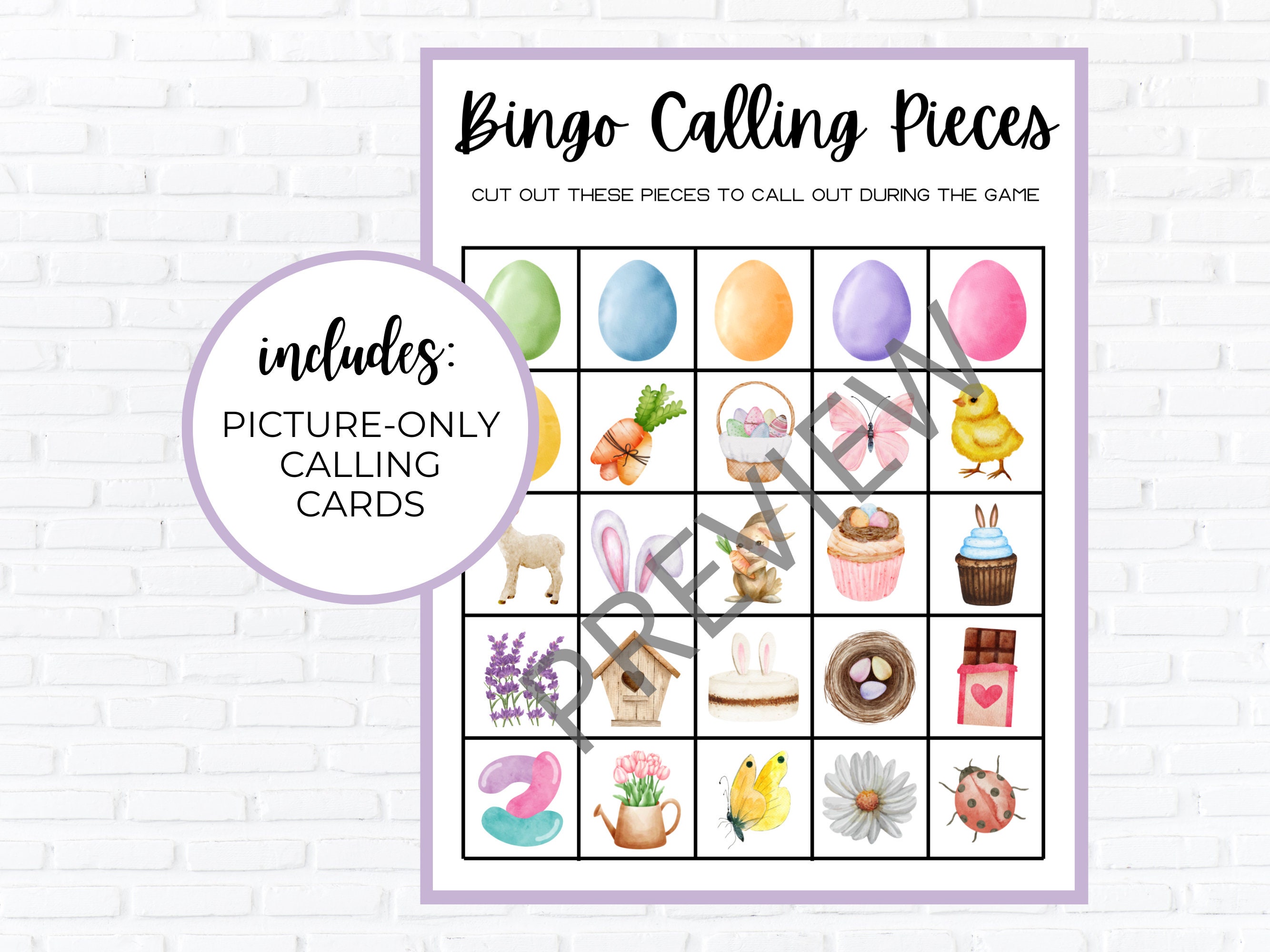 Easter Bingo | Spring Bingo | Printable Easter Bingo | Instant Download ...