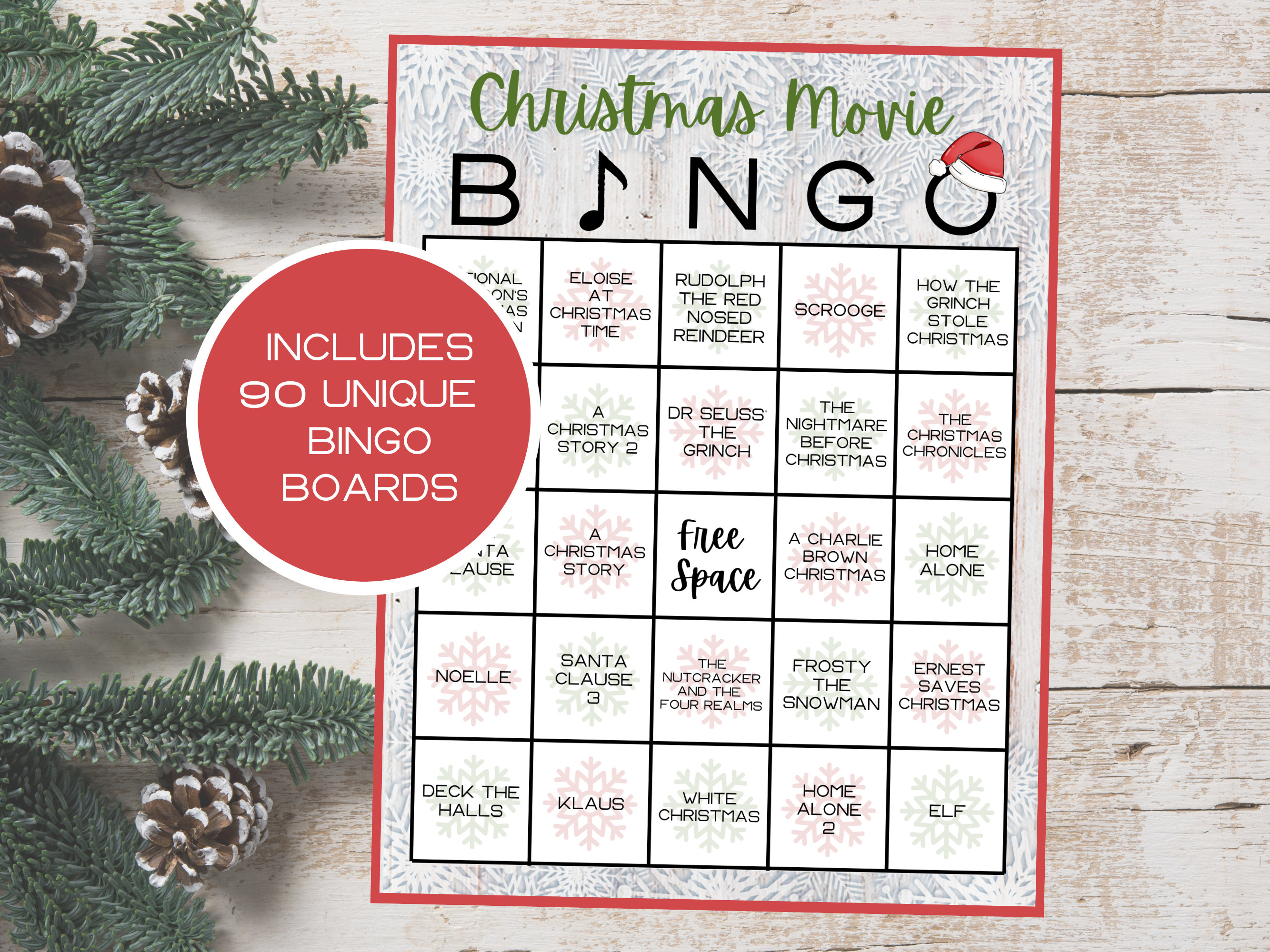 Christmas Movie Bingo | Christmas Bingo Cards | Classic Christmas Movie ...