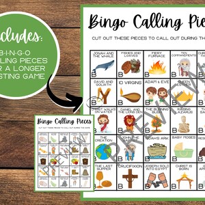 Bible Bingo Bible Stories Bingo Bible Story Bingo Religious Bingo ...
