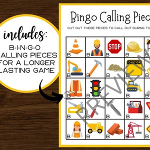 Construction Bingo Community Helper Bingo Under Construction Bingo ...