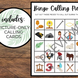 Resurrection Bingo Easter Bible Bingo Easter Sunday Bingo | Etsy