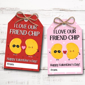 Friend-chip Valentine Tags | Classroom Printable (PDF) - Etsy