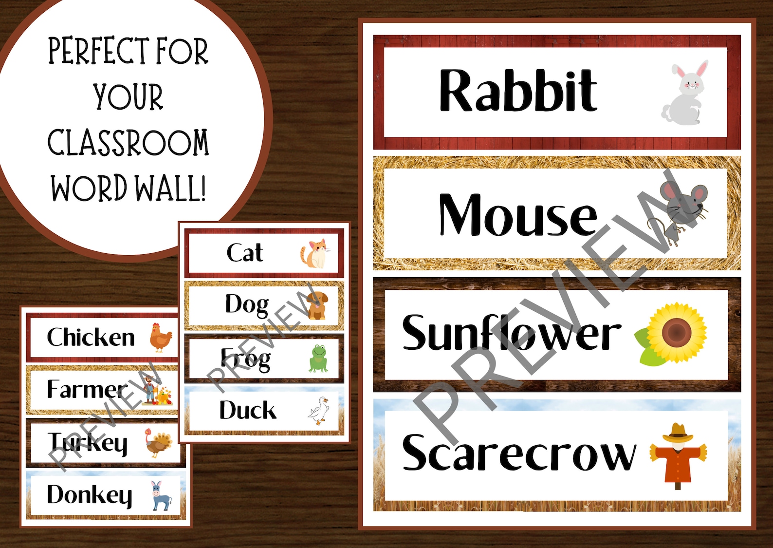 Barnyard Word Wall Farm Word Wall Barnyard Vocabulary - Etsy