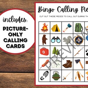 Camping Bingo Kids Camping Game Kids Camping Bingo 30 Bingo Boards ...