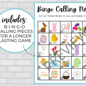 Easter Bingo Instant Download Pack of 30 Spring Bingo Easter Game ...