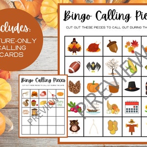 Thanksgiving Bingo 60 Unique Boards Thanksgiving Games - Etsy