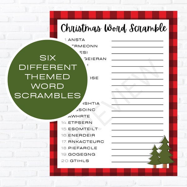 Word Scramble - Etsy